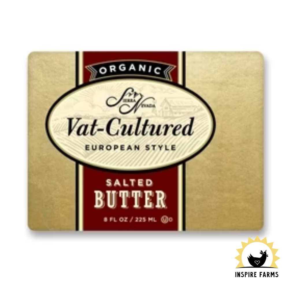 Organic Vat Cultured Euro-Style Salted Butter 8oz – Inspire Farms