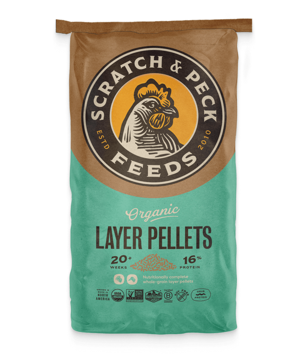Scratch & Peck Organic Layer Pellets + Grub Protein – Inspire Farms